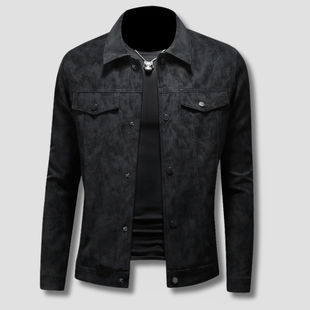 Men's Sable Faux Suede Trucker Jacket – Timeless Crafted